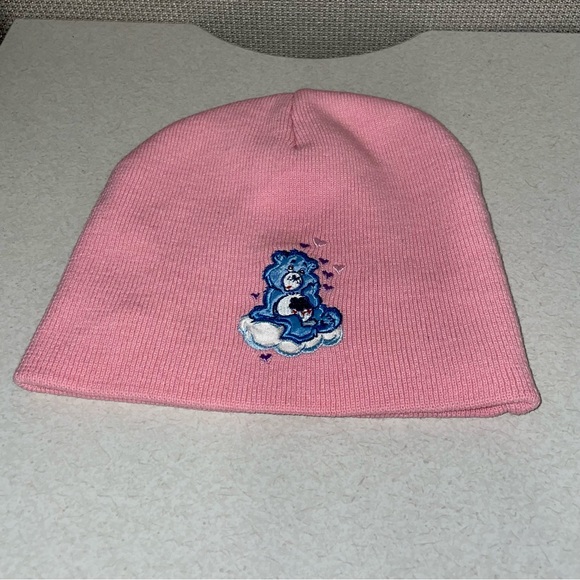 Accessories | Care Bears Y2k Grumpy Bear Pink Beanie Hat | Poshmark